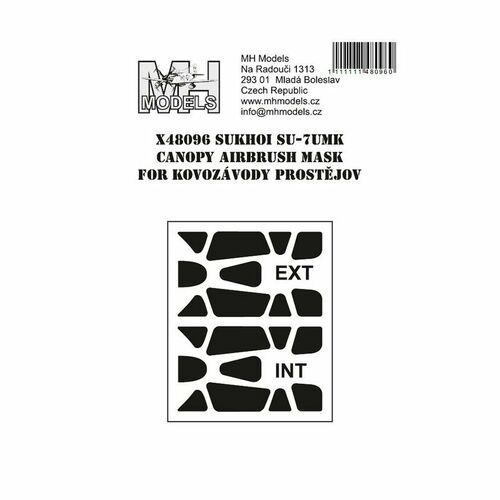 MH Models X48096 Sukhoi Su-7UMK Canopy airbrush mask