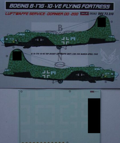 Kora Models Dec72210 Boeing B-17G Luftwaffe