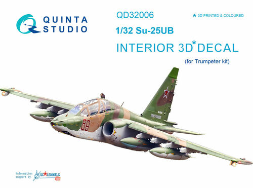 Quinta Studio QD32006 Su-25UB 3D-Printed & coloured Interior (for Trumpeter kit)