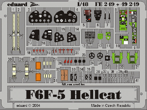 Eduard FE249 F6F-5 Hasegawa