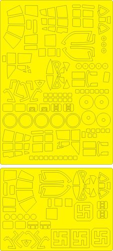 New Ware AM0571 He 111 H-16 EXPERT kabuki masks for ICM