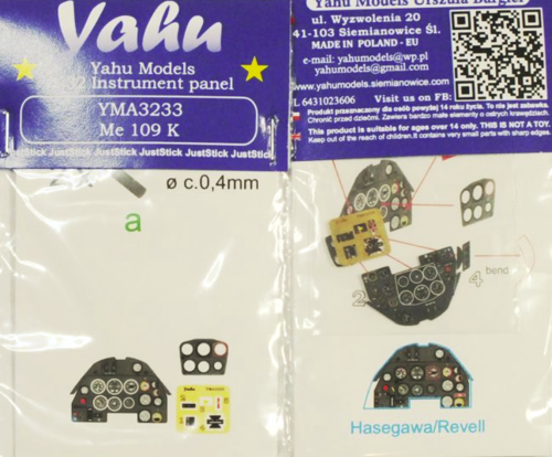 Yahu Models A3233 Me 109 K (Hasegawa / Revell kit)