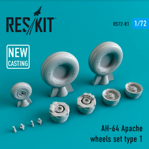 DISCONTINUED RES/KIT 72-0081 McDonnell Douglas AH-64 Apache wheels set