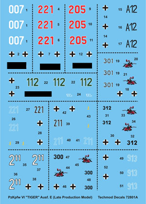 Techmod 72801 Pz.Kpfw.VI Tiger Ausf.E (Mid Production Model)