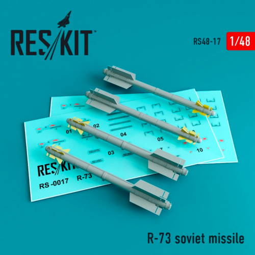 DISCONTINUED RES/KIT 48-0017 R-73 soviet missile (4 pcs) (Su-27/30/33/34/35/37 Mig-29)