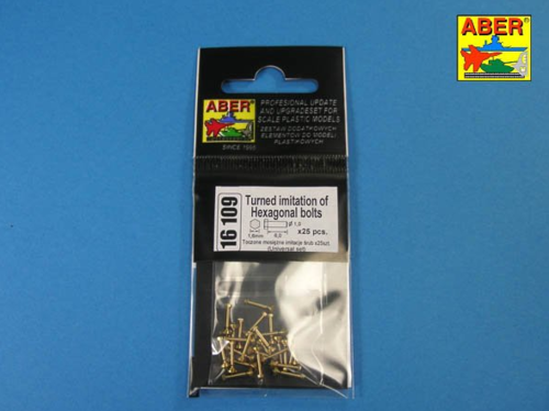 Aber 16109 Toczone imitacje śrub 1,6x6,0mm x 25