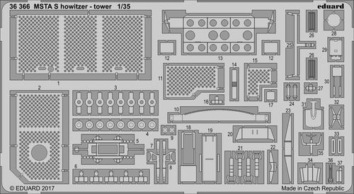 Eduard 36366 MSTA S howitzer - tower ZVEZDA