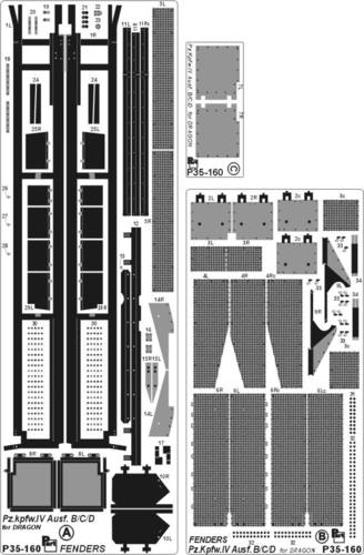 Part P35-160 Pz.Kpfw.IV Ausf. B/C/D fenders Dragon