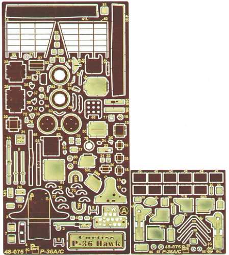 Part S48-075 Curtiss P-36 Hawk Academy/Hobby C