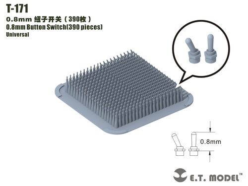 ET Model T-171 0.8 mm Button Switch Universal Set (390 pcs)