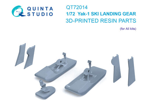 Quinta Studio QT72014 Yakovlev Yak-1 - 3D-Printed Ski Landing Gear (for Zvezda Kits)