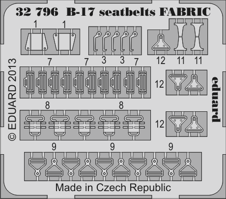 Eduard 32796 B-17 seatbelts FABRIC HK MODELS