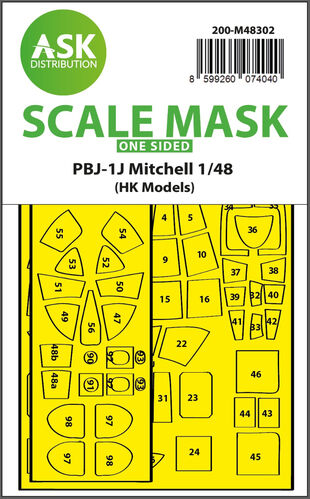 Art Scale Kit M48302 PBJ-1J Mitchell One-Sided Express Fit Mask For HK Models