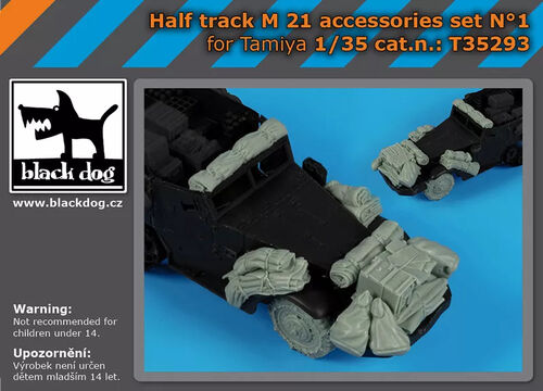 Black Dog T35293 Half Track M 21 - Accessories Set No.1 (for Tamiya Kits)