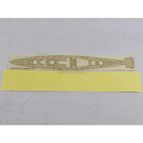 Artwox BM20026A SMS Derfflinger 1916 Wooden Deck, Masking Sheet, Planking Masking PE (For Snowman SP-7034)