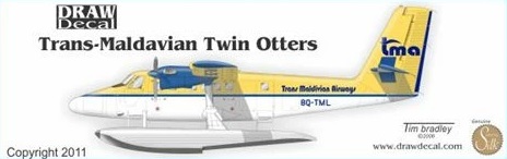 Draw Decal 48-DHC6-05 DHC-6 Twin Otter - TransMaldivian (on floats)