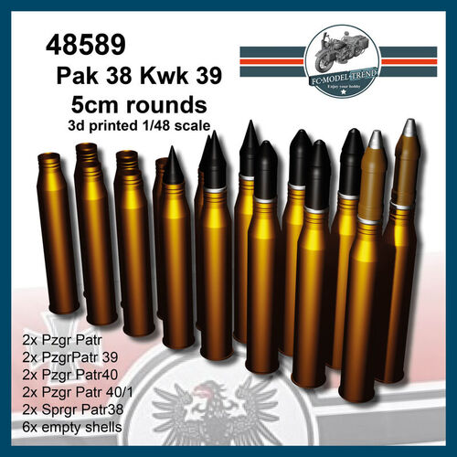 FC ModelTrend 48589 Pak 38 Kwk 39 5cm Rounds