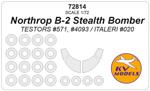 KV Models 72814 Northrop B-2 Stealth Bomber And Wheels Masks