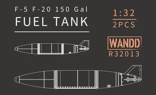 WandD STUDIO R32013 F-5E/F 150gal. Fuel Tank (2pcs)