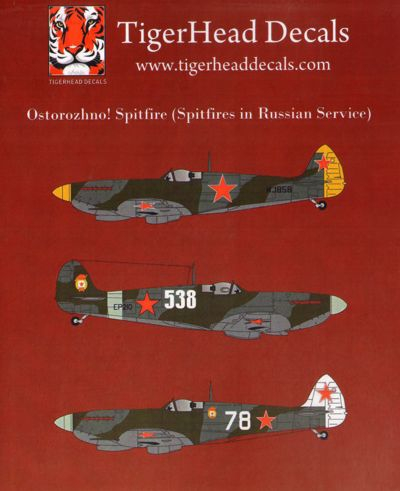 TigerHead Decals 48019 Supermarine Spitfires in Soviet Service