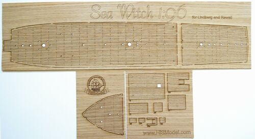 HiSModel D213-B Sea Witch Lindberg - Beech wooden deck