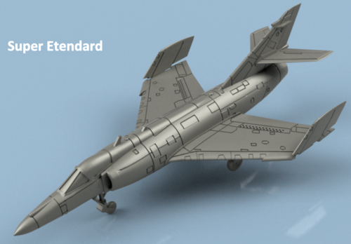 L'Arsenal 2.0 3D400108 Super Etendard Marine folded wings with armament (5 planes)
