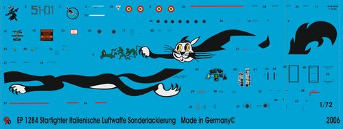 Peddinghaus-Decals 1284 Starfighter Italian Airforce 50 Years Starfighter Special Painting