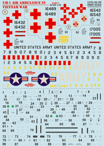 Print Scale 48-185 UH-1 Air Ambulance in Vietnam War Part 1