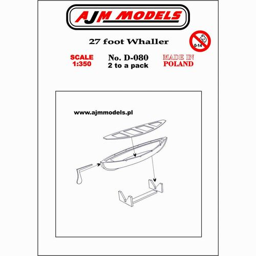 AJM Models D-080 27 foot Whaller