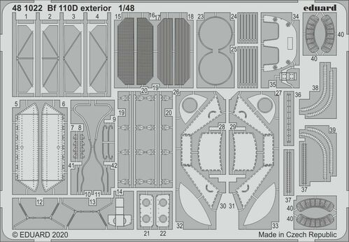 Eduard 481022 Bf 110D exterior DRAGON