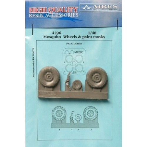 DISCONTINUED Aires 4296 Mosquito wheels + paint mask Tamiya