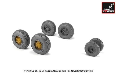 Armory Models Group AW48413 BAC TSR.2 wheels w/ weighted tires, type "b"