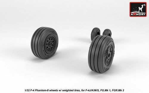 Armory Models Group AW32308 F-4 Phantom-II wheels w/ weighted tires, late