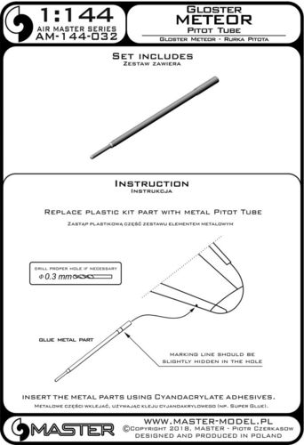 Master AM-144-032 Gloster Meteor - Pitot Tube