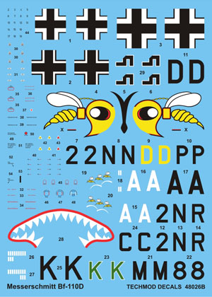 Techmod 48026 Messerschmitt Bf 110D
