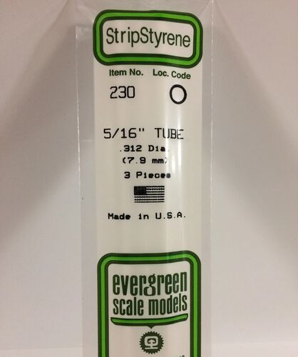 Evergreen 00230 Polystyrene Tubes 7,90 mm (35 cm) (1 pcs)