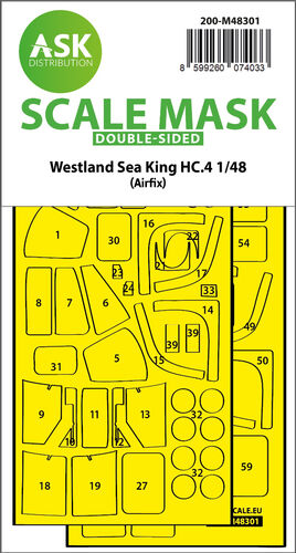 Art Scale Kit M48301 Westland Sea King HC.4 Double-Sided Express Fit Mask For Airfix