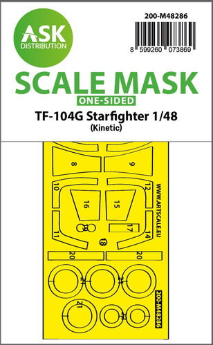 Art Scale Kit M48286 TF-104G Starfighter One-Sided Express Fit Mask For Kinetic