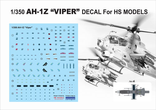 HS MODELS U350022S Bell AH-1 Z Viper - Decal Set (for HS Models kits)