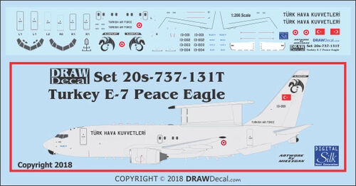 Draw Decal 20-737-131T Boeing E-7 Peace Eagle - Turkish Air Force