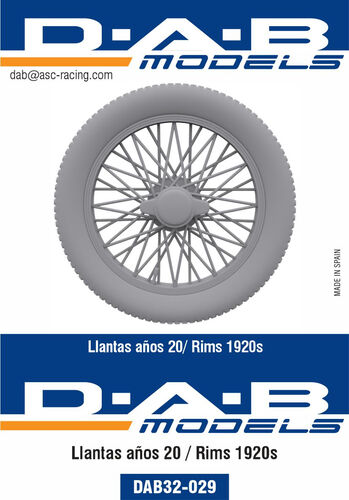 DAB Models 32-029 Wire Rims (1920)