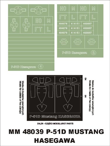 Montex MM48039 P-51 D Mustang Hasegawa J 14