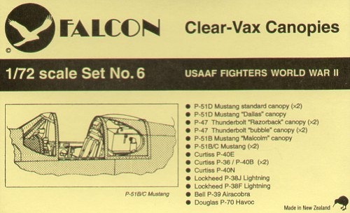 Falcon Model V0672 USAF WWII Fighters