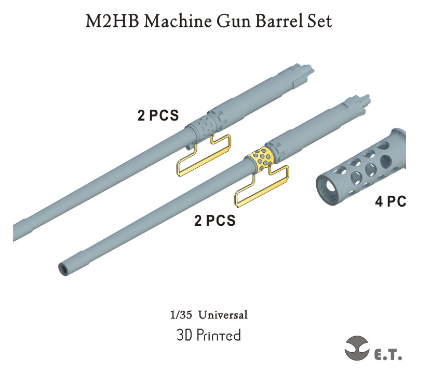 ET Model P35-267 US Machine Gun M2HB - Barrel Set