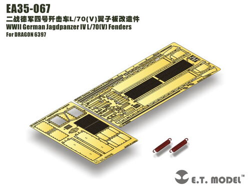 ET Model EA35-067 German Jagdpanzer IV L/70(V) - Fenders (for Dragon 6397)