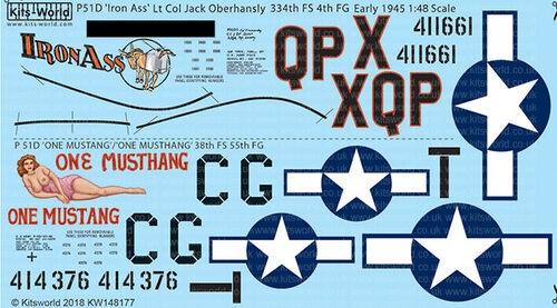 Kits World 148177 North American P-51 D Mustang ('Iron Ass' and 'One Mustang/One Musthang')