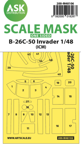 Art Scale Kit M48106 B-26C-50 Invader one-sided