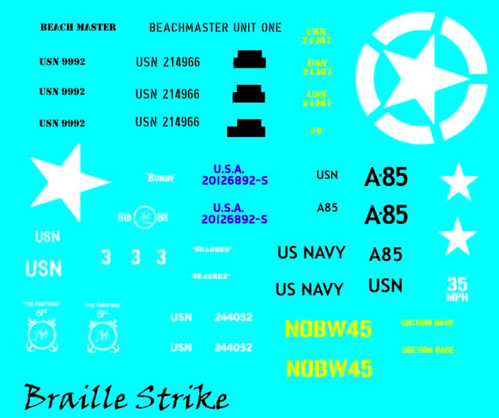 Braille Strike 35129 US Navy vehicles