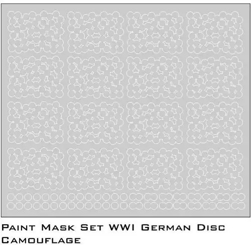 DN Models 35-827-003 Paint Mask Set WWII 1946 German Disc Camo (Equal Size Roundels)