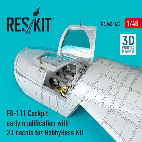 DISCONTINUED RES/KIT U48-0169 FB-111 Cockpit early modification with 3D decals for HobbyBoss Kit